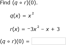 IXL - Composition of linear and quadratic functions: find a value (Advanced algebra practice)