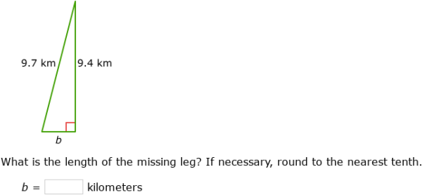 Ixl Pythagorean Theorem Find The Missing Leg Length Intermediate 2