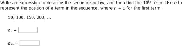 IXL - Write a formula for an arithmetic sequence (Advanced algebra practice)