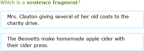 IXL | Is it a complete sentence or a fragment? | Intermediate 2 ...