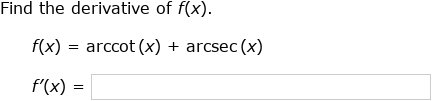 IXL - Find derivatives of inverse trigonometric functions (Calculus practice)