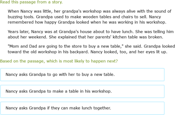 IXL | Make predictions about a story | Foundations 2 language arts