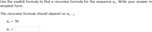 IXL - Convert between explicit and recursive formulas (Precalculus practice)