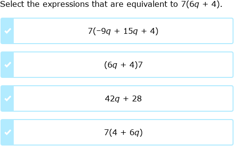 IXL | Identify equivalent linear expressions II | Intermediate 2 math