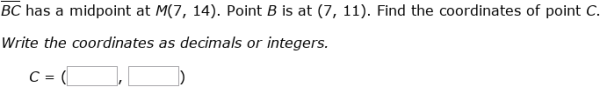 IXL - Midpoint formula: find the endpoint (Geometry practice)