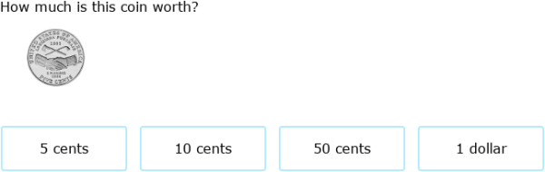 IXL | Names and values of all coins | Foundations 1 math