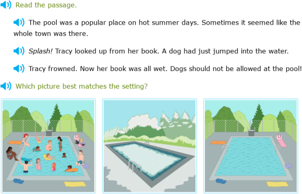 IXL | Choose the picture that matches the setting or character ...