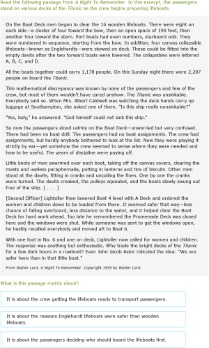 IXL | Analyze passages from A Night to Remember: Part 1 | Intermediate ...