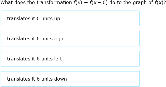 IXL - Function transformation rules (Advanced algebra practice)