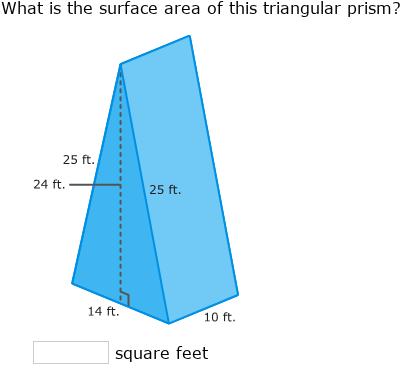 IXL | Surface area of triangular prisms | Intermediate 1 math
