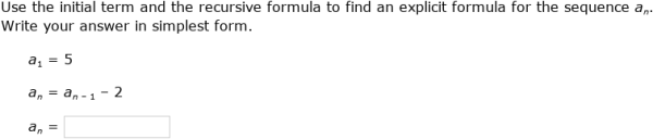 IXL - Convert a recursive formula to an explicit formula (Advanced algebra practice)
