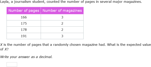 IXL - Expected values of random variables (Statistics practice)