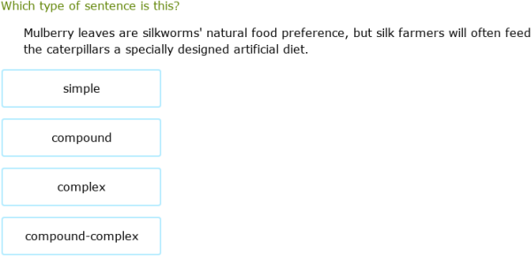 IXL | Is the sentence simple, compound, complex, or compound-complex ...