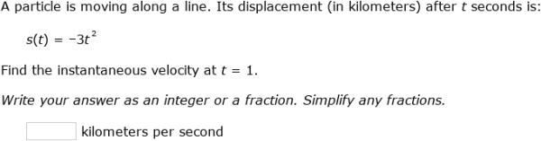 IXL - Velocity as a rate of change (Calculus practice)