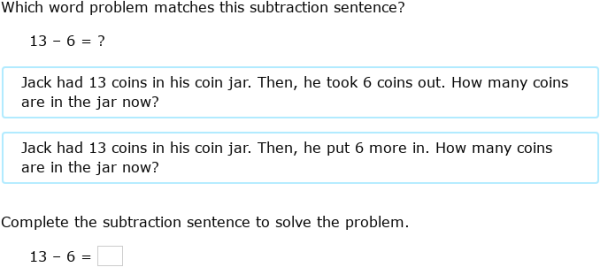 IXL | Match word problems to addition and subtraction sentences - up to ...