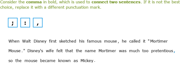 IXL | Semicolons, colons, and commas: review | Advanced 2 language arts