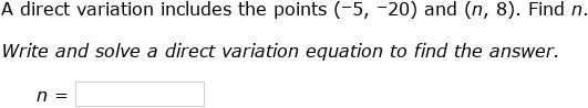 IXL - Write and solve direct variation equations (Advanced algebra ...
