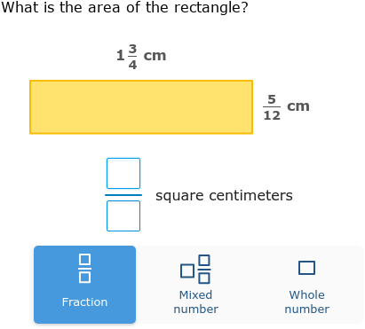 IXL | Area of rectangles with fractions and mixed numbers ...
