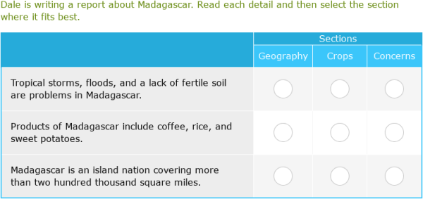 IXL | Organize information by topic | Foundations 2 language arts