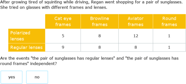 IXL - Identify independent events (Statistics practice)