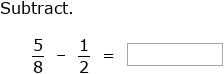 IXL | Subtract fractions with unlike denominators | Foundations 2 math