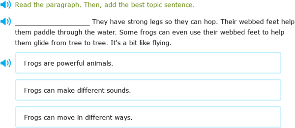 IXL | Choose topic sentences for expository paragraphs | Foundations 1 ...