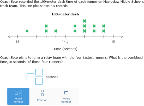 IXL - Interpret line plots with fractions: multi-step problems ...