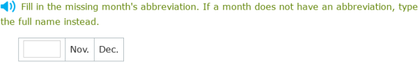 IXL | Abbreviate months of the year | Foundations 1 language arts